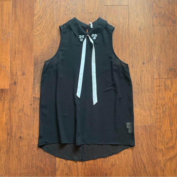 Willow & Clay | Tops | Willow Clay Black Sheer Top With Embellished ...
